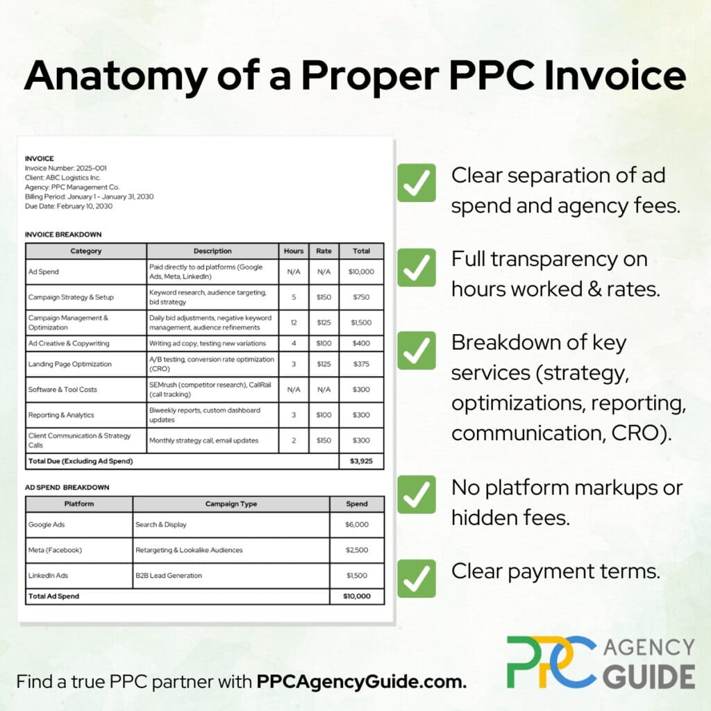 Understanding PPC Invoicing: What’s Included in Agency Fees